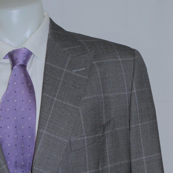 Alan Flusser | Suits & Blazers | Alan Flusser Custom X Martin Greenfield Gray Windowpane Two ...